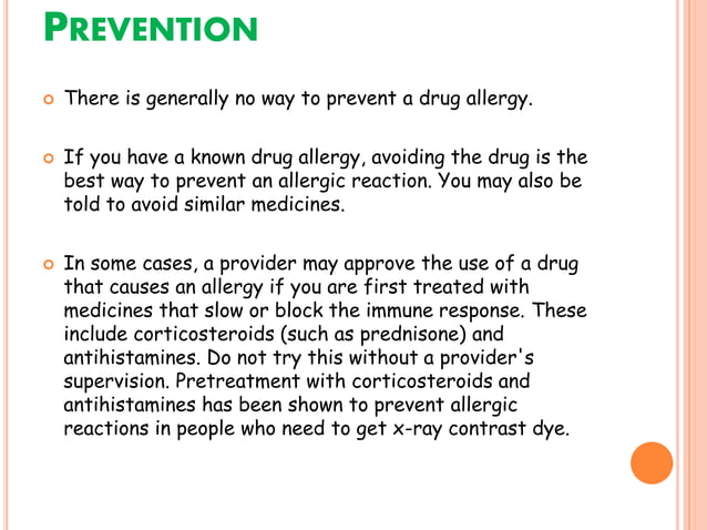 Allergies due to drugs | PPT