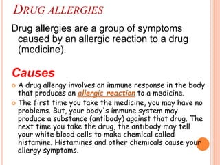 Allergies due to drugs | PPT