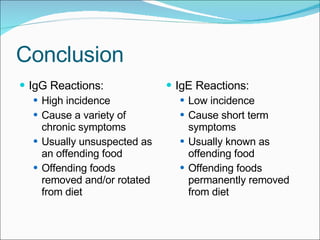 Food “Allergy” Testing for Adverse Food Reactions | PPT