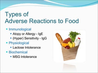 Food “Allergy” Testing for Adverse Food Reactions | PPT