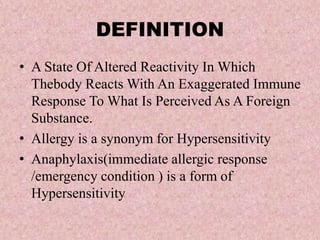 Allergy and Anaphylaxis by aseem | PPT