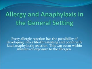 allergy_and_anaphylaxis emergency handleppt | PPT