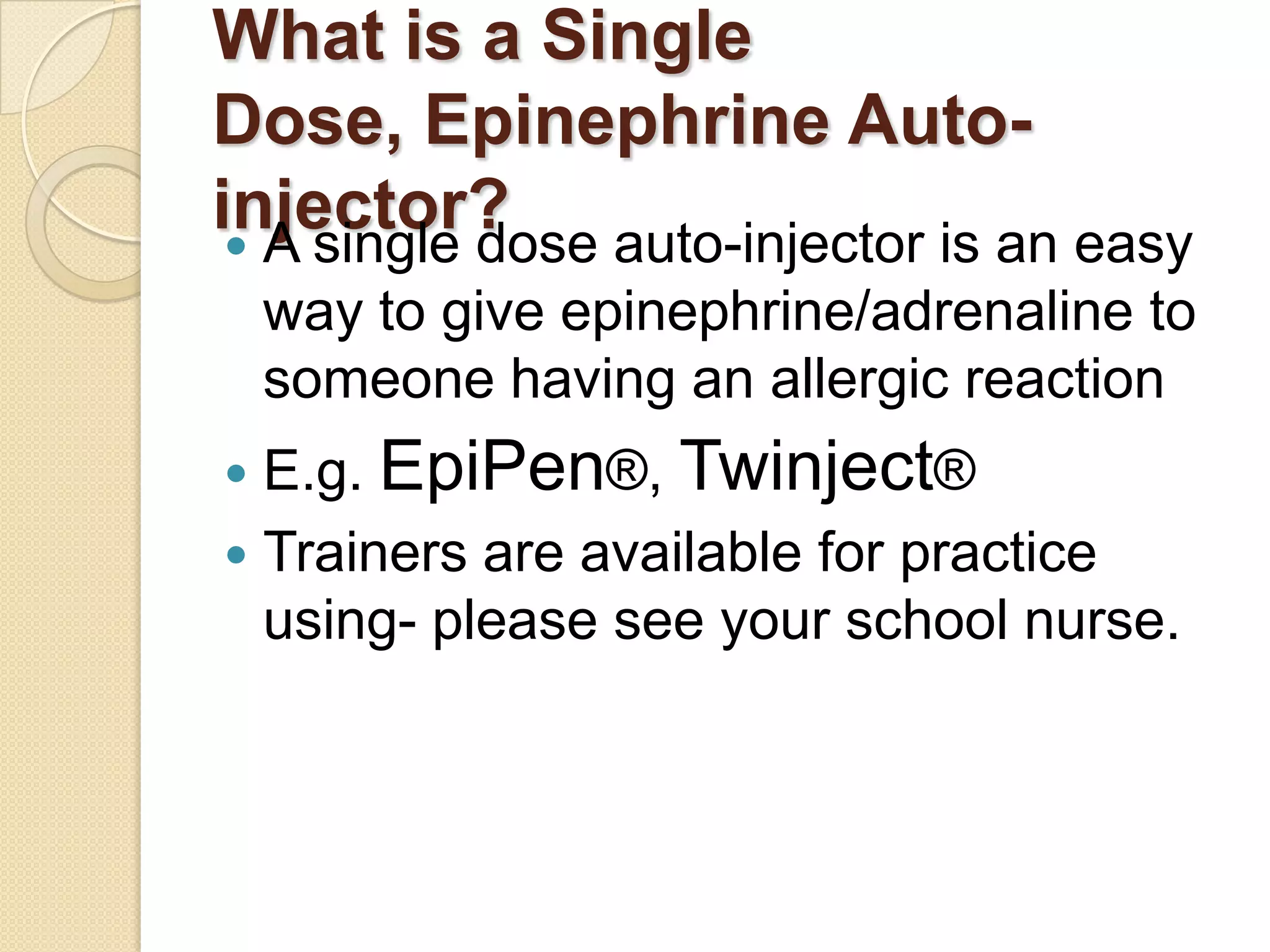 Allergy and epi pen | PPTX