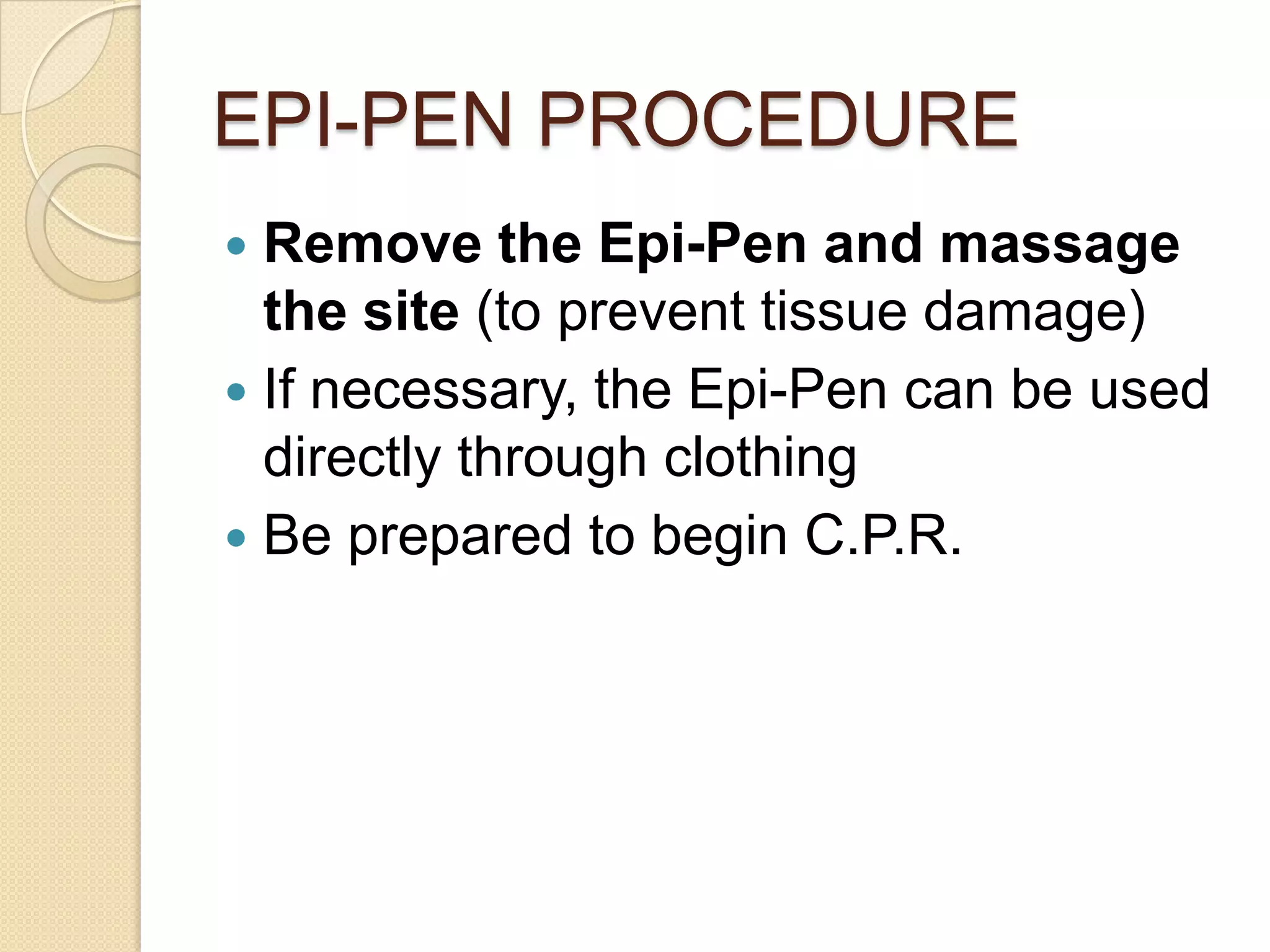 Allergy and epi pen | PPTX