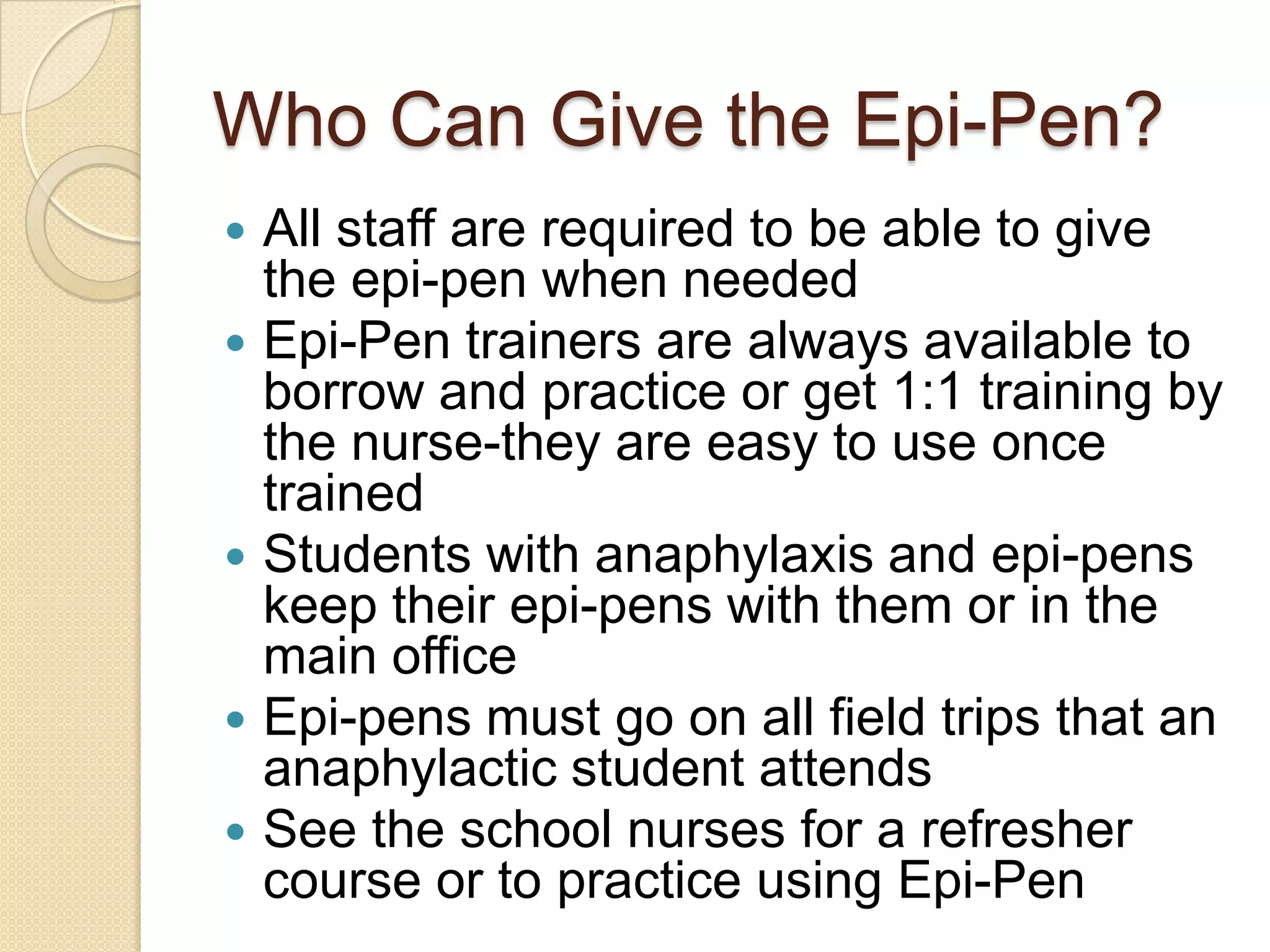 Allergy and epi pen | PPTX