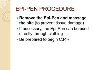 Allergy and epi pen | PPTX