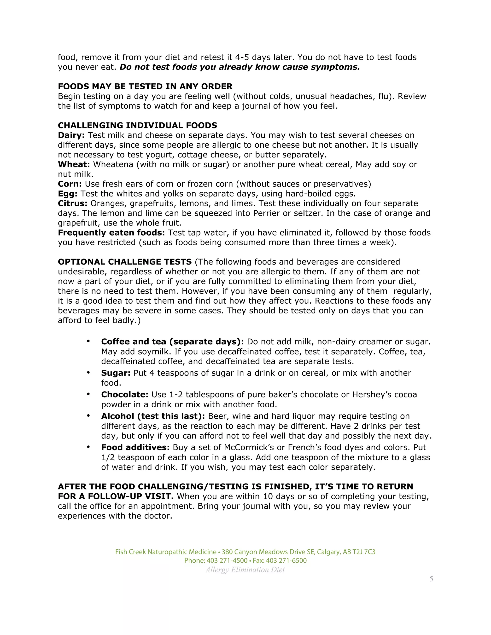 Allergy eliminationdiet | PDF