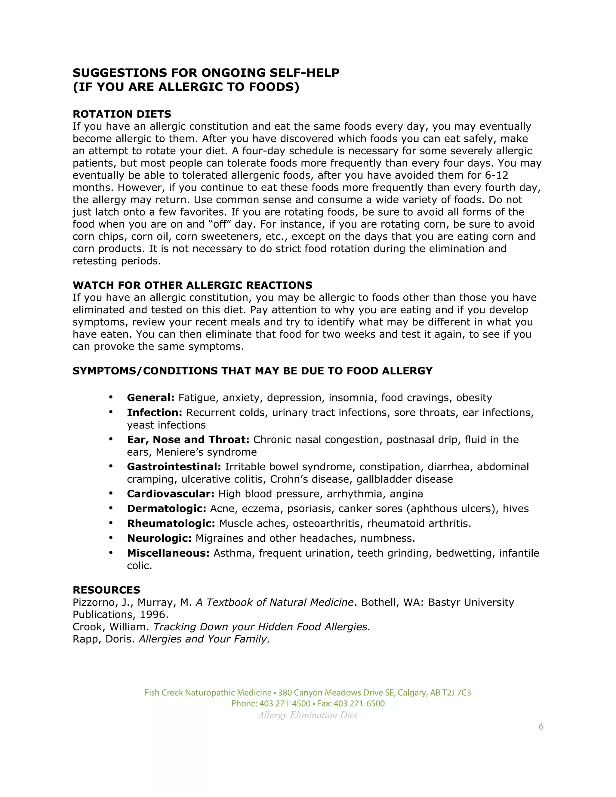 Allergy eliminationdiet | PDF