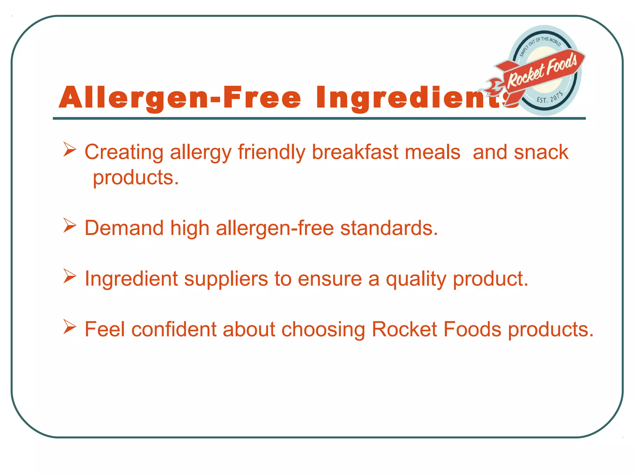 Allergy Free Foods | PPT | Food Allergies | Food & Drink