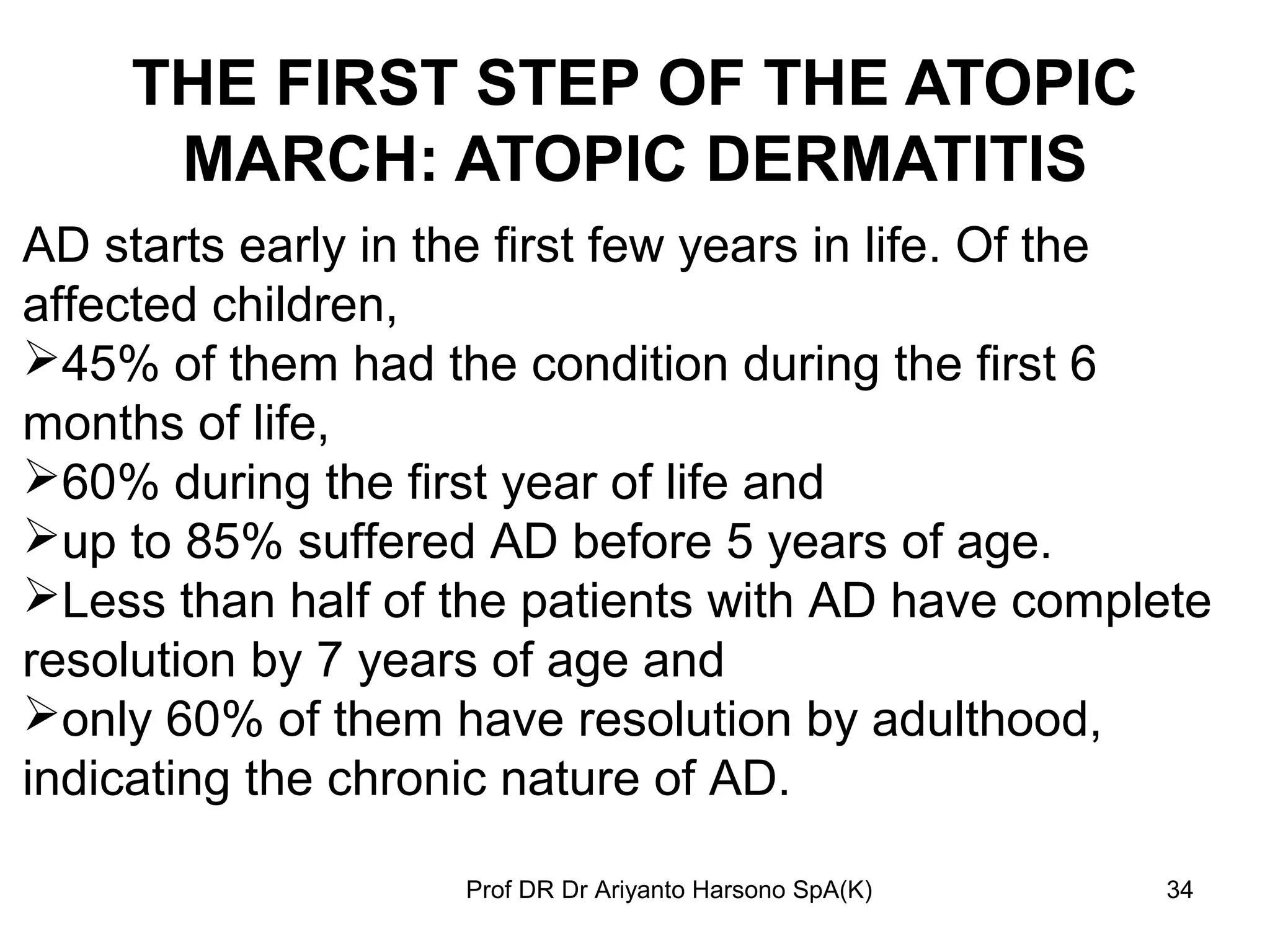 Allergy march from atopic dermatitis to lifelong allergy | PPT