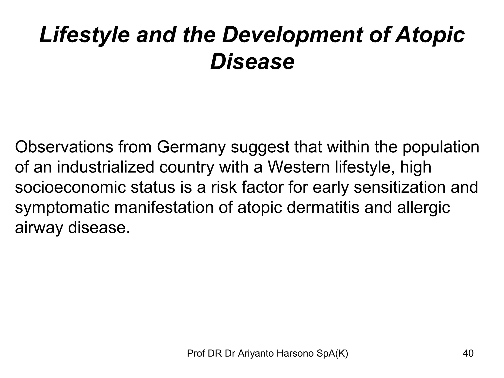 Allergy march from atopic dermatitis to lifelong allergy | PPT