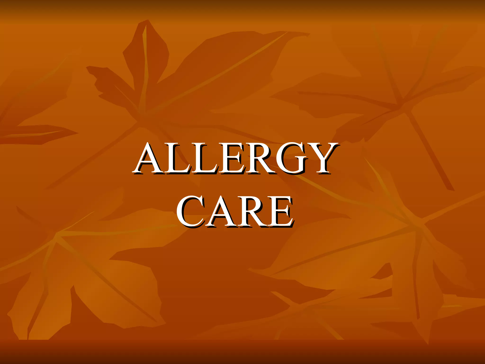 Allergy Power Point Presentation | PPT