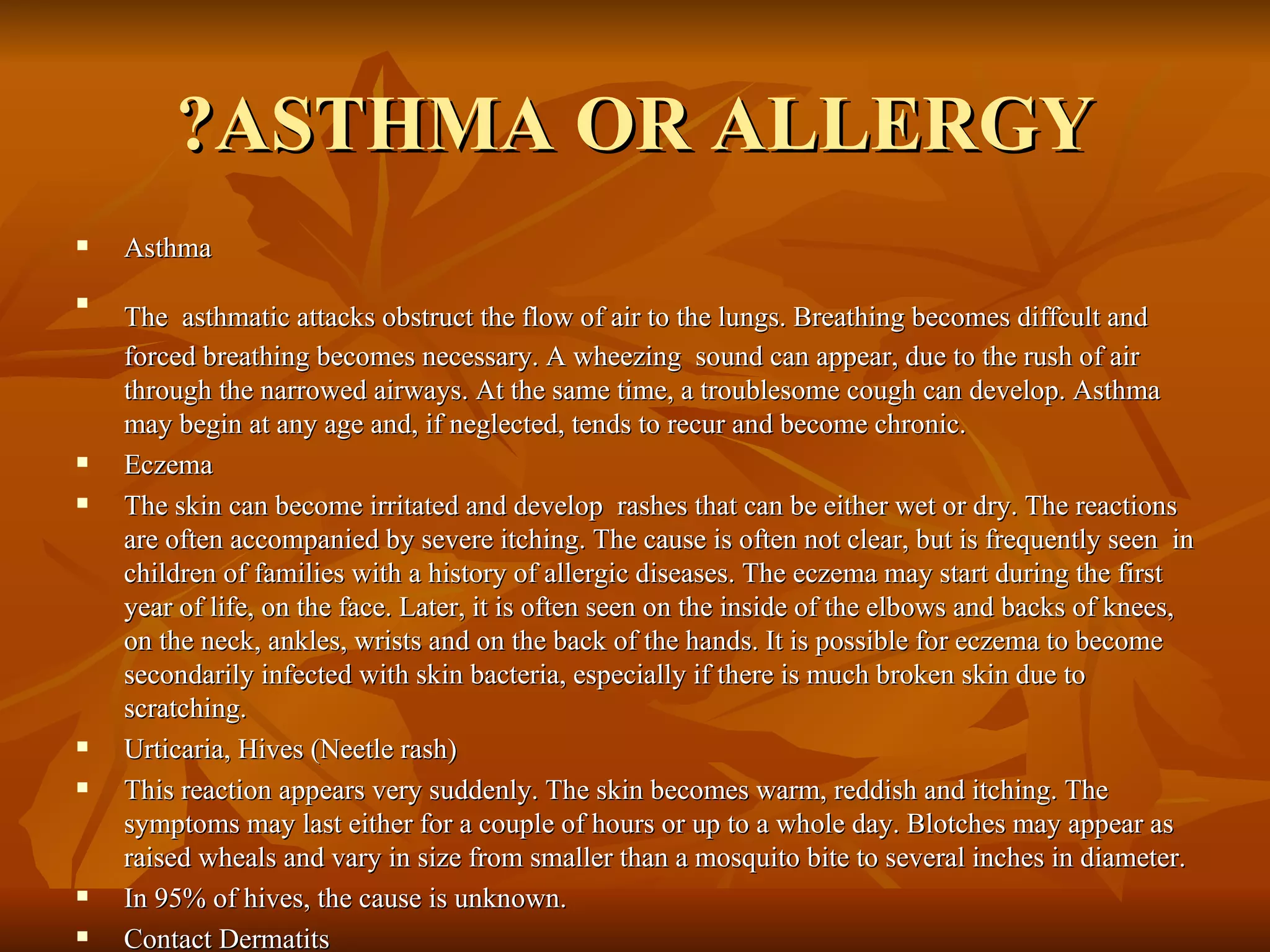 Allergy Power Point Presentation | PPT