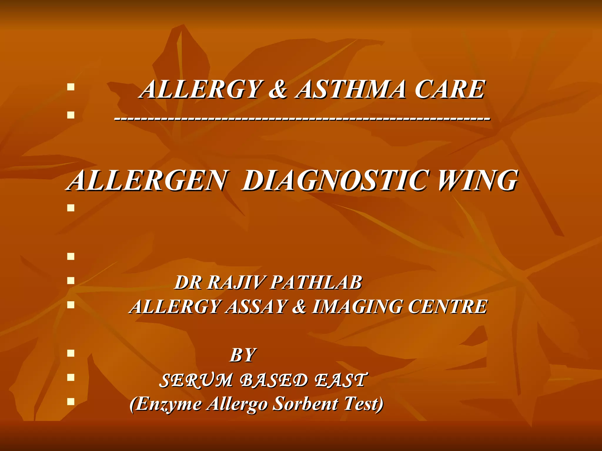 Allergy Power Point Presentation | PPT