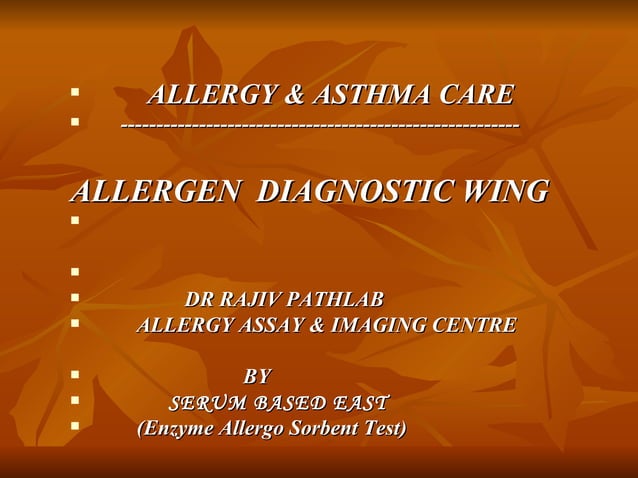 Allergy Power Point Presentation | PPT