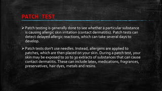 Allergy skin test | PPTX