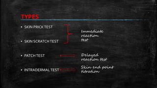 Allergy skin test | PPTX