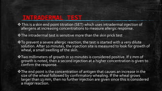 Allergy skin test | PPTX