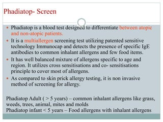 Allergy- Laboratory Diagnostic Tests | PPTX