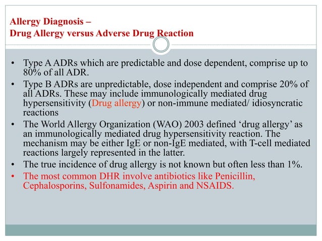 Allergy- Laboratory Diagnostic Tests | PPTX | Allergies | Diseases and ...