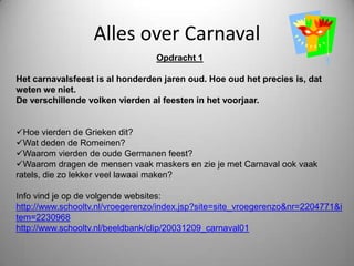 Alles over carnaval | PPTX