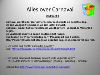 Alles over carnaval | PPTX