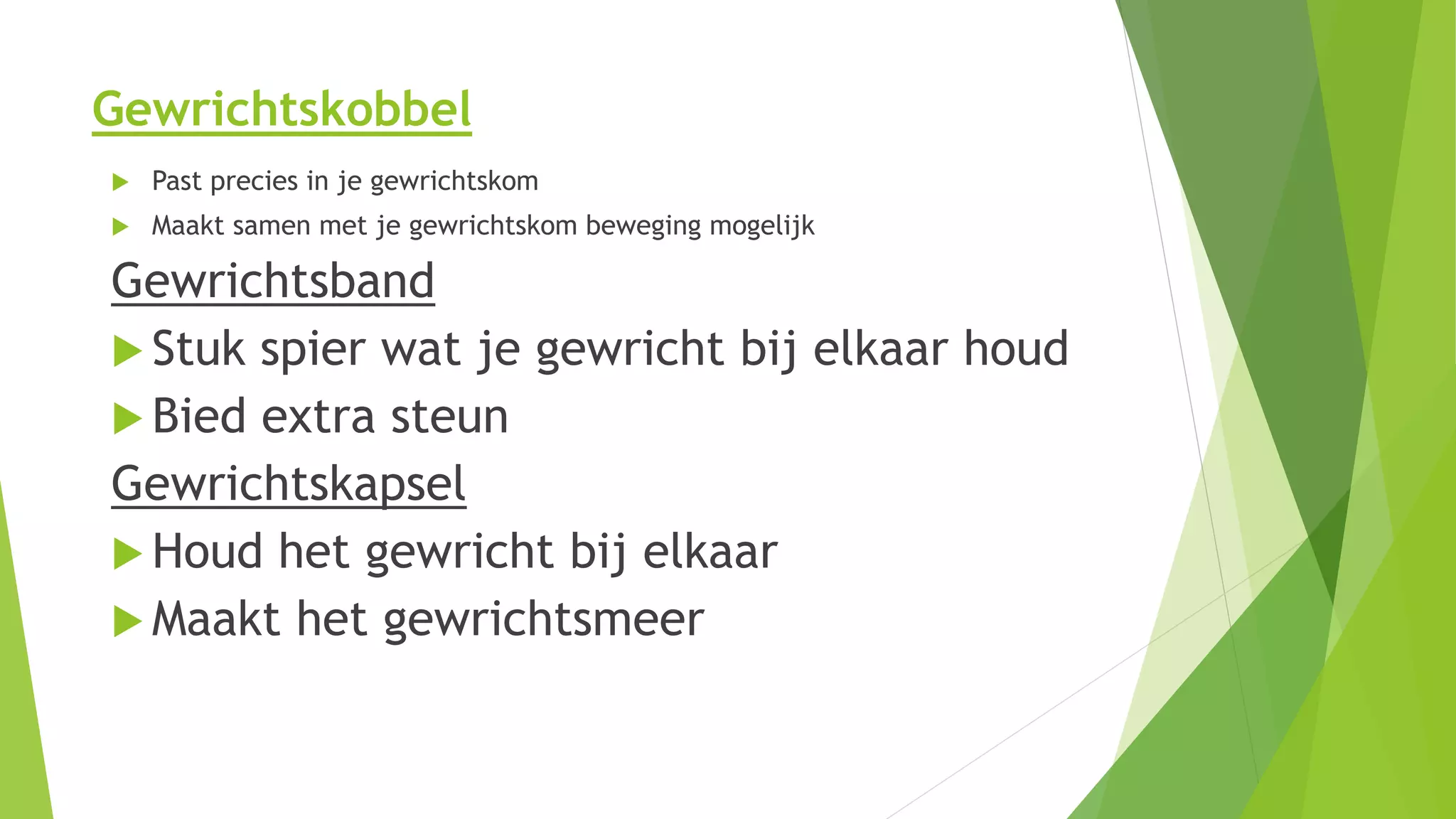 Alles over gewrichten | PPT