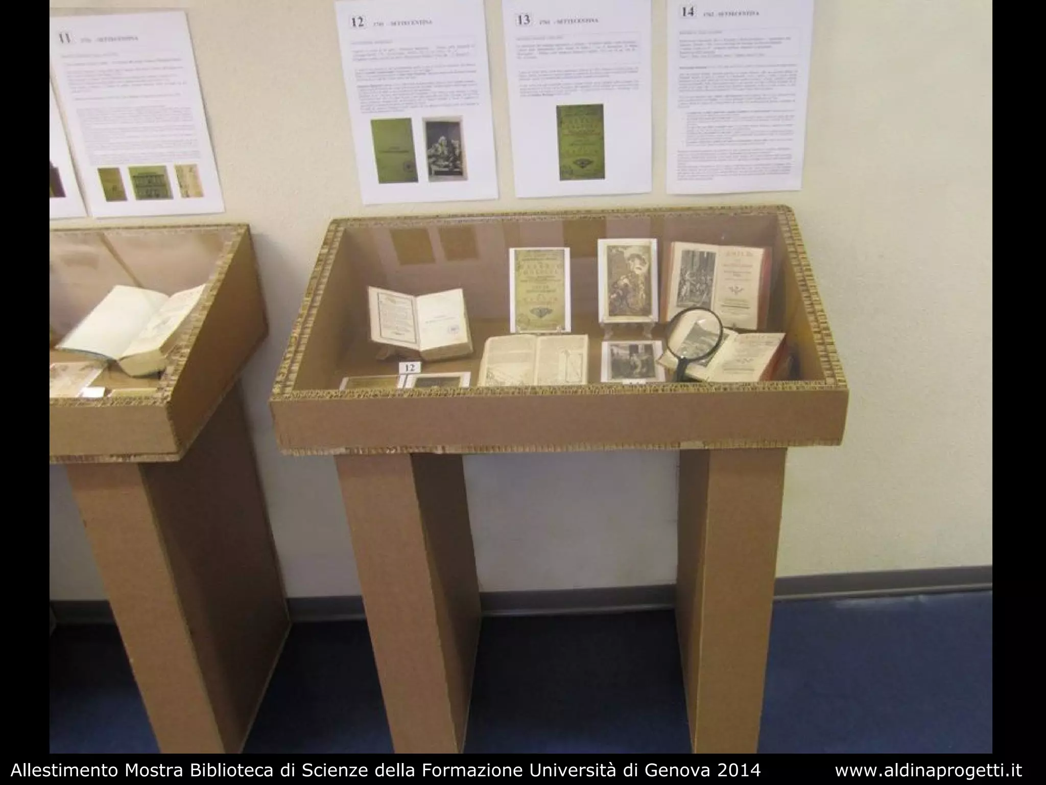 Allestimento mostra in cartone ignifugo | PPT