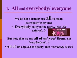 All & Every | PPT