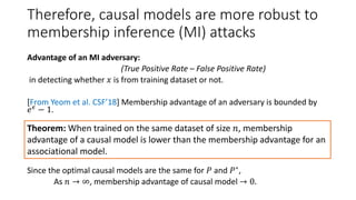 Alleviating Privacy Attacks Using Causal Models | PPTX