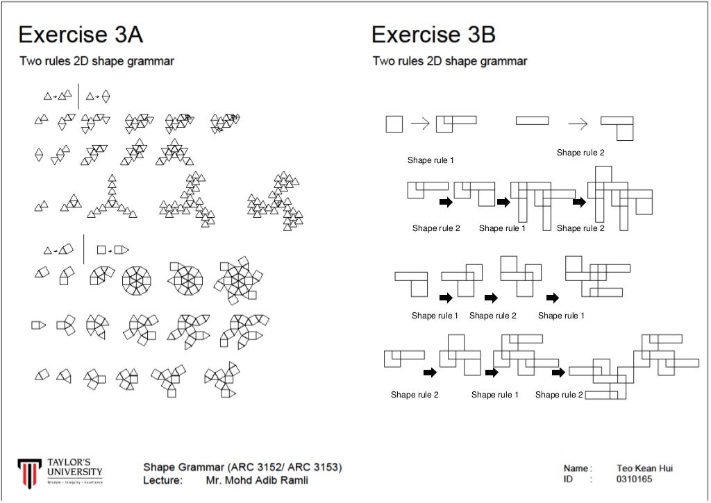 Shape Grammar All exercises