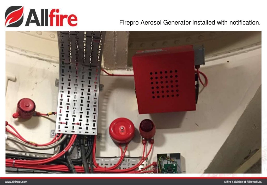 Firepro Condensed Aerosol Fire Suppression installation images at "Th…
