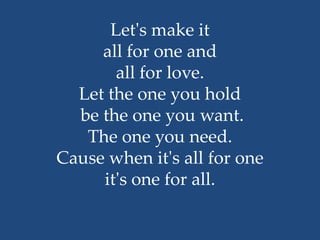 All for love | PPTX