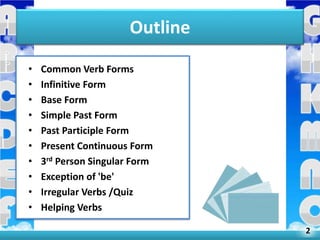 All forms of verbs | PPTX