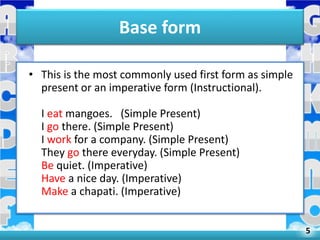 All forms of verbs | PPTX