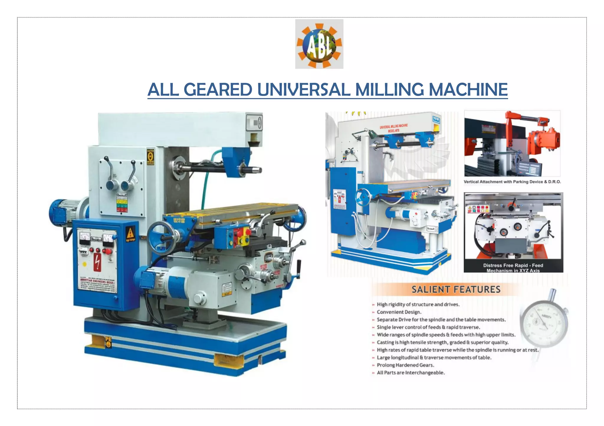 Universal Milling Machine | PDF