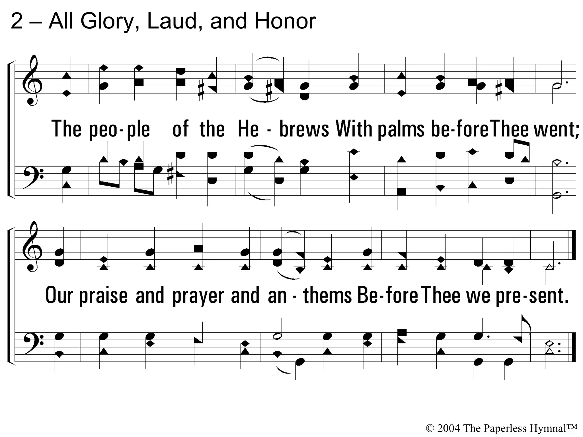 All glory laud and honor | PPT