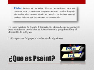 Algoritmos en psint G1 | PPTX
