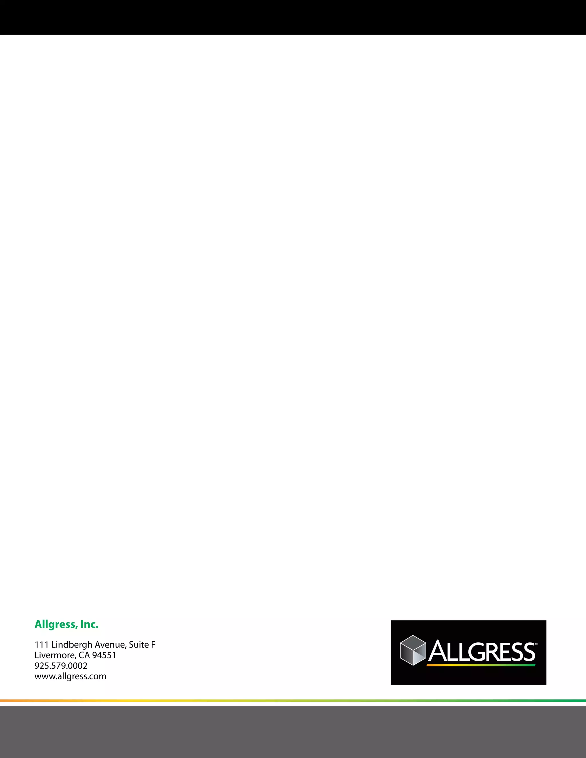 Allgress Brochure | PDF