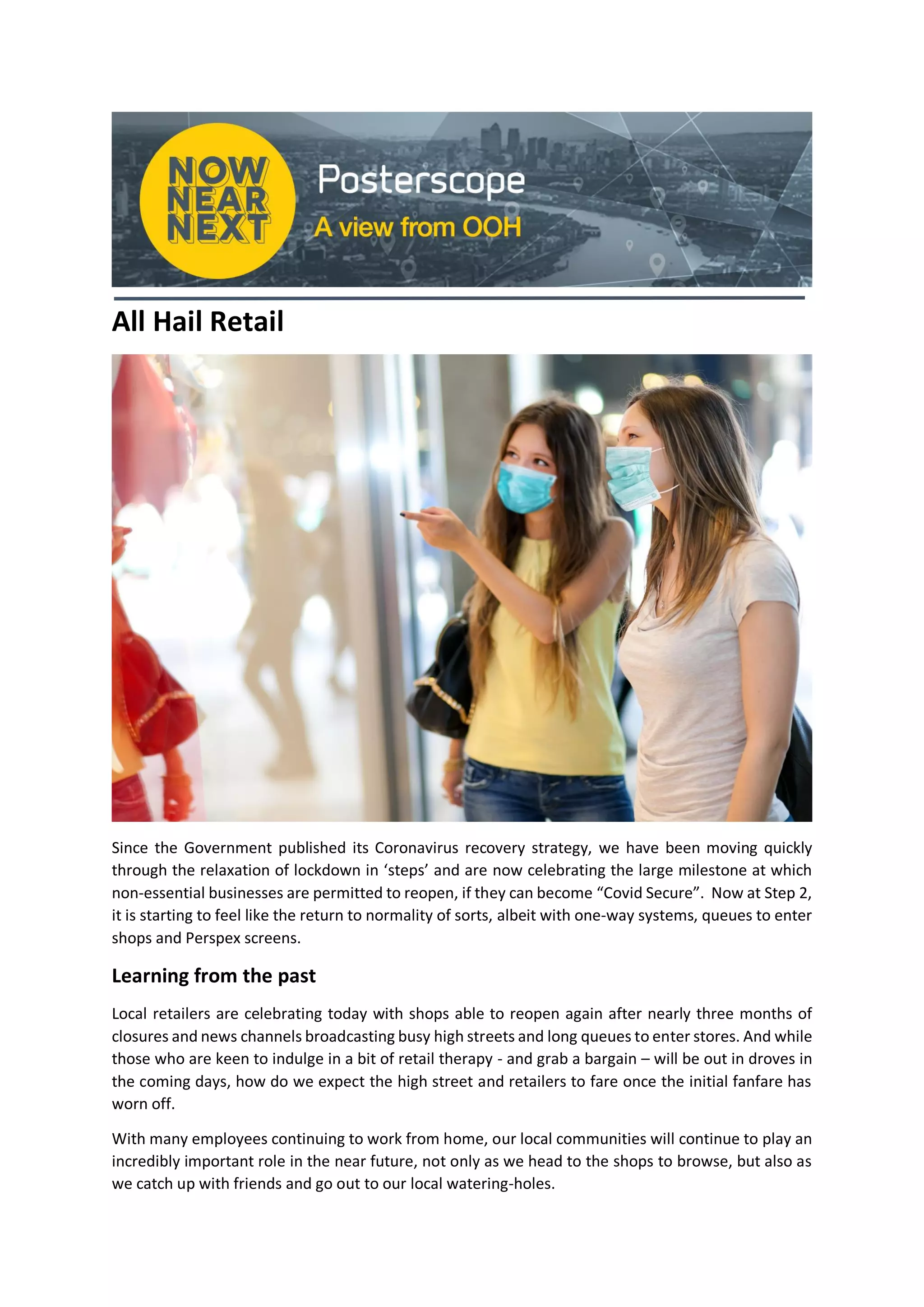 All hail retail (Posterscope) | PDF