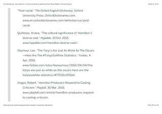 All Hammed Up: How Hamilton: An American Musical Addresses Post-Racial ...