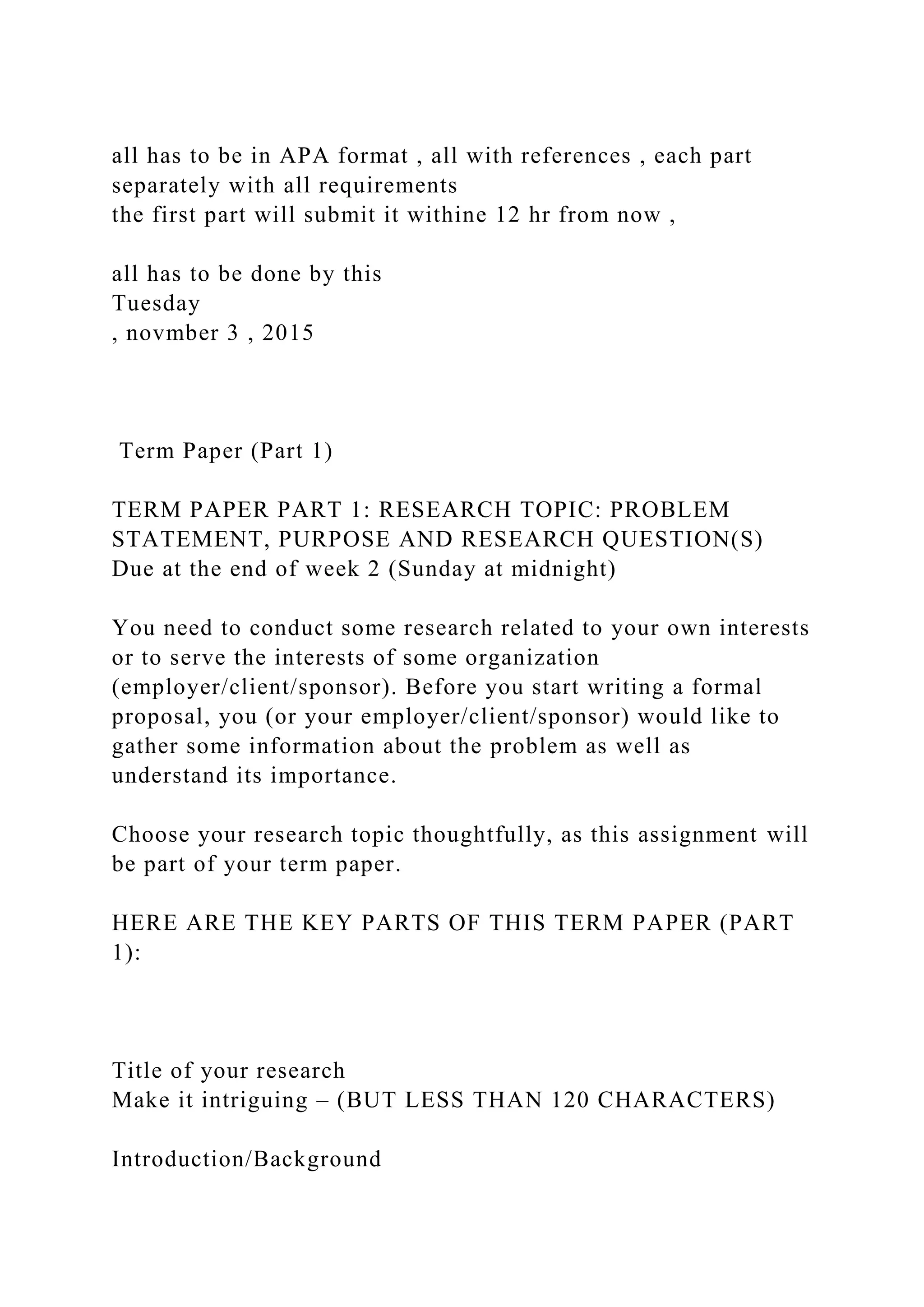 all has to be in APA format , all with references , each part separa.docx
