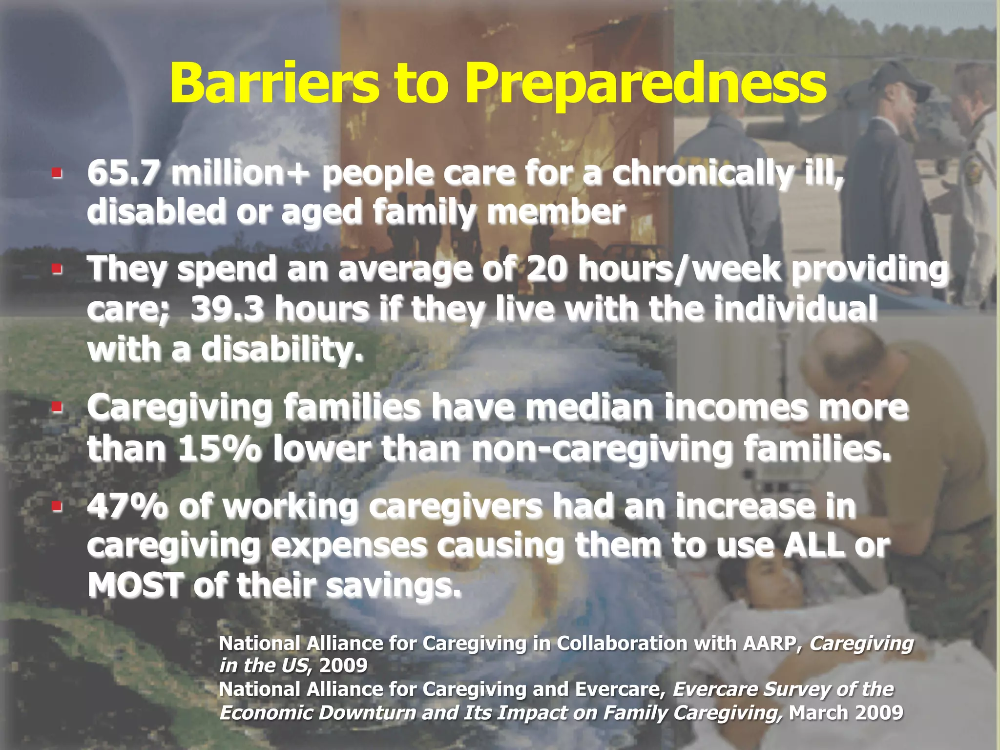 All hazards preparedness and planning for people with health needs and ...