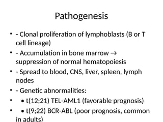 Hematology Slide on Acute Lymphoblastic Leukemia | PPTX