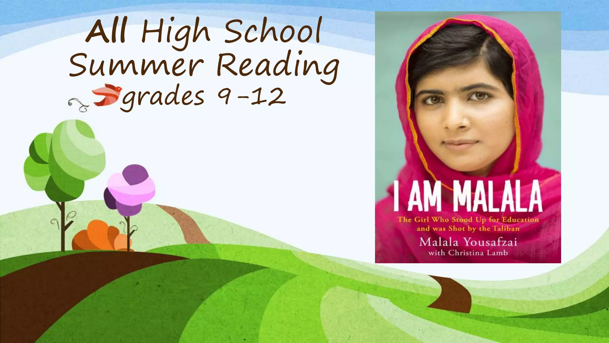 All high school summer reading grade 9 12 | PPTX