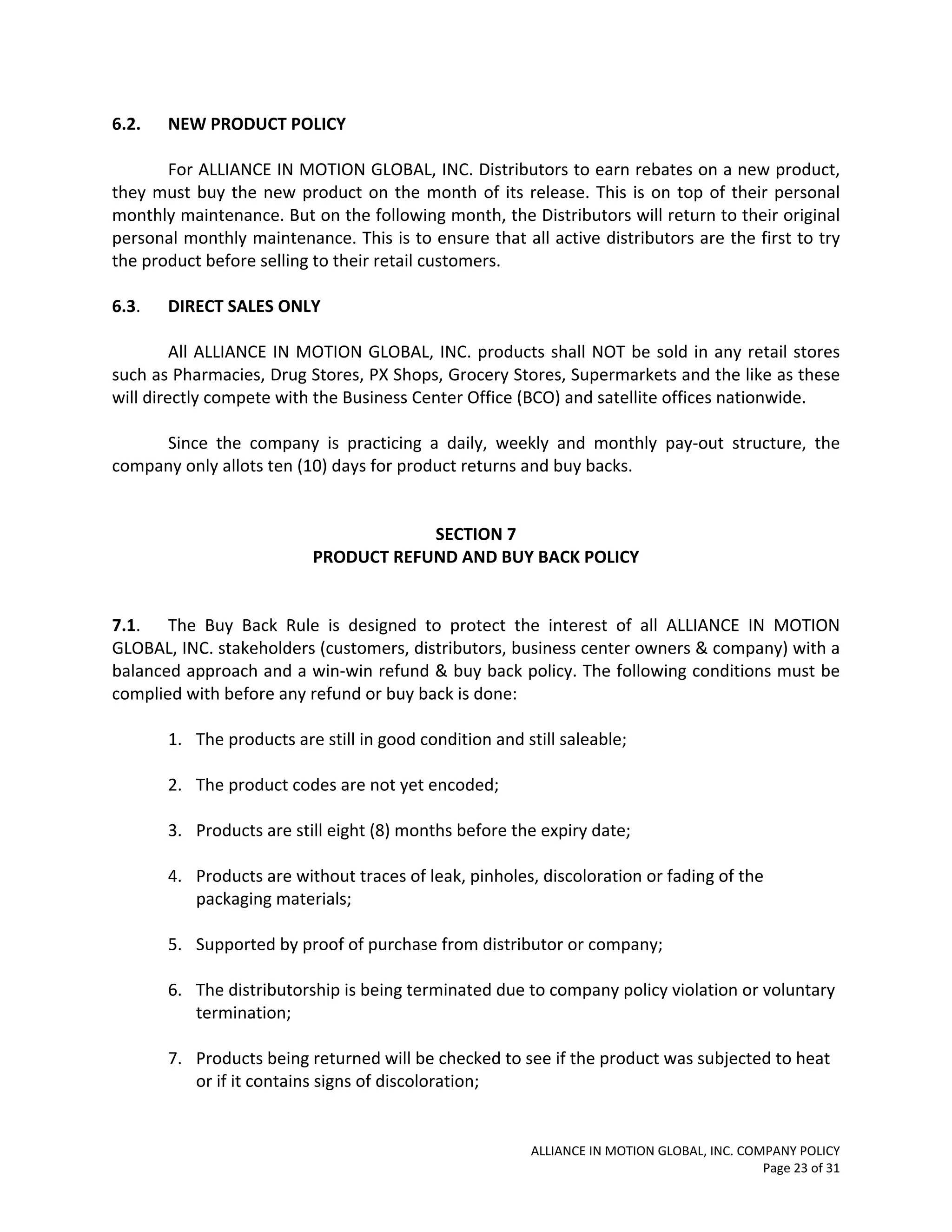 Alliance in-motion-global-company-policies