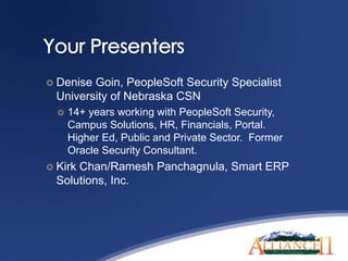 Security & Segregation of Duties for PeopleSoft | PDF