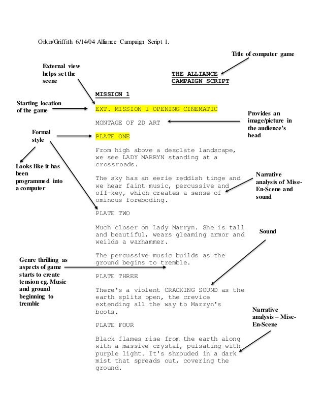 ALLIANCE CAMPAIGN SCRIPT