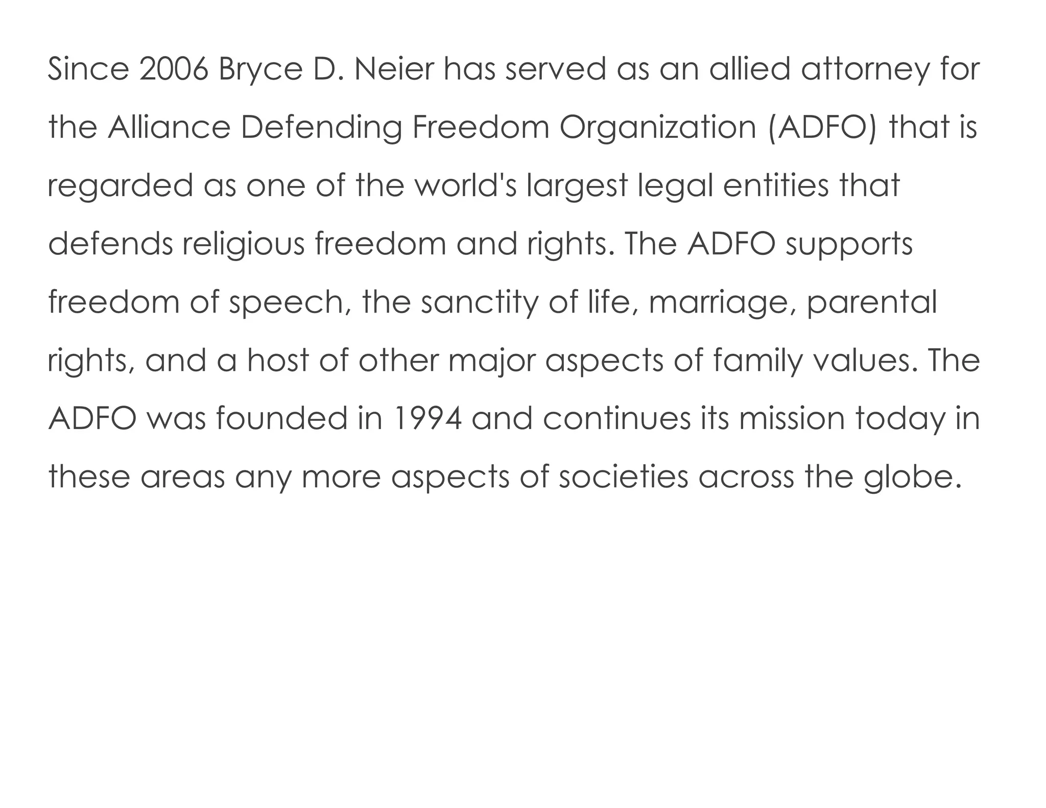 Alliance Defending Freedom Organization | PDF