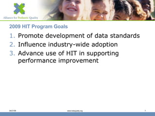 Alliance HIT Program Overview | PPT